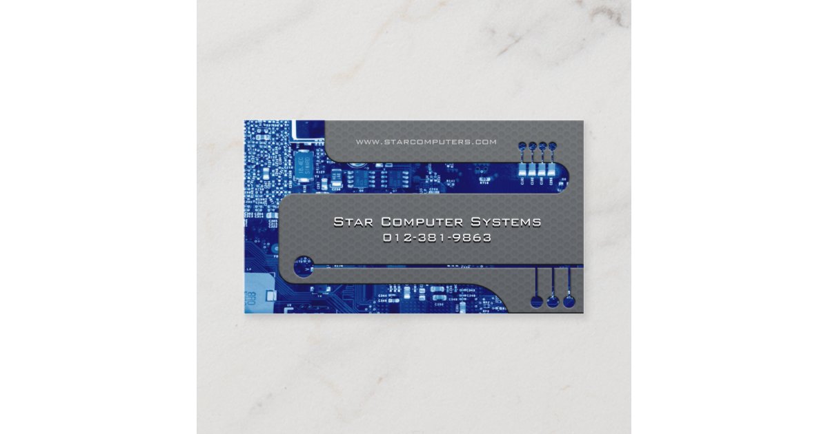 Computer Programmer Technical Circuits Cutaway Business Card | Zazzle