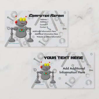Computer Repair Business Card | Zazzle