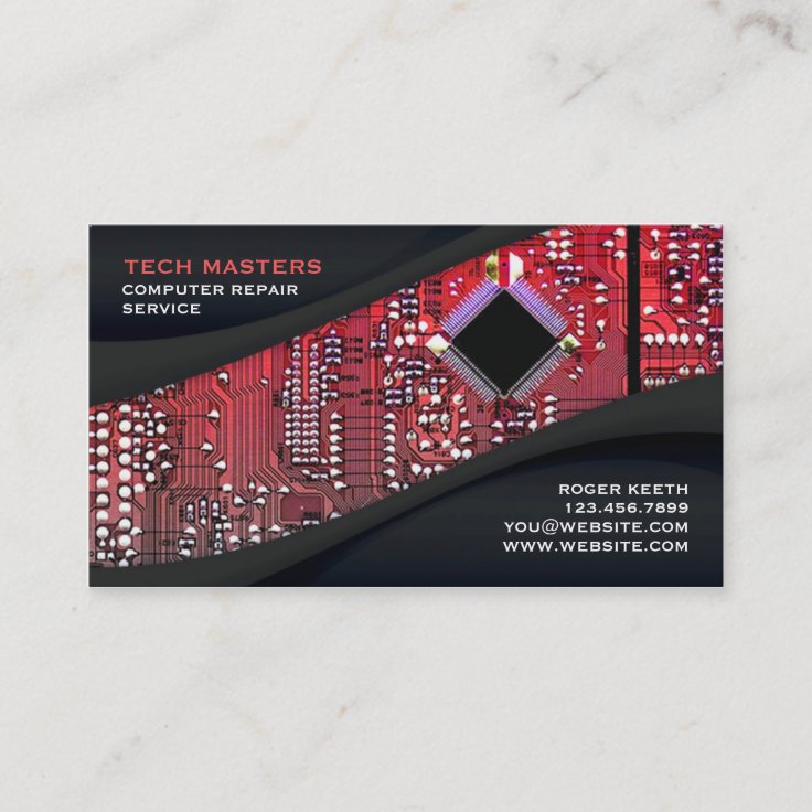 Computer Repair Business Card | Zazzle