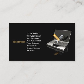 Computer Repair Business Card | Zazzle