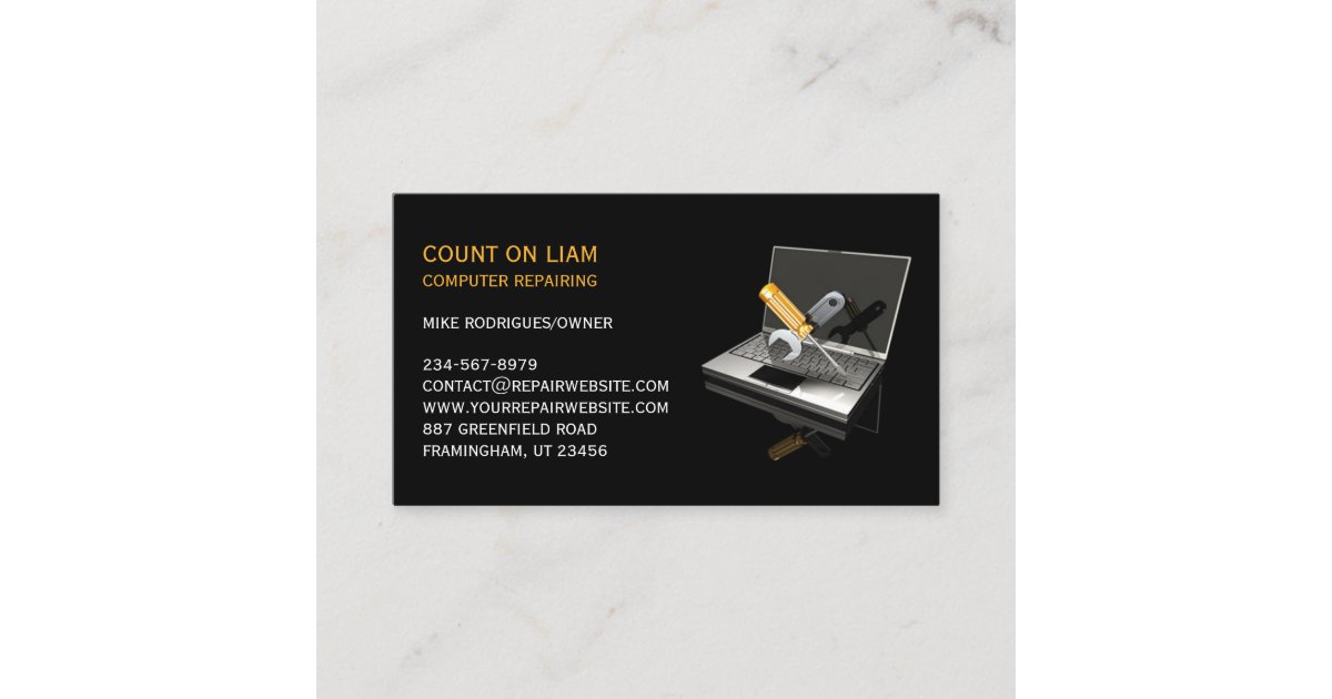 Computer Repair Business Card | Zazzle