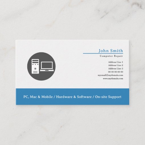Computer Repair Business Card | Zazzle