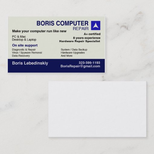 Computer Repair Business card | Zazzle