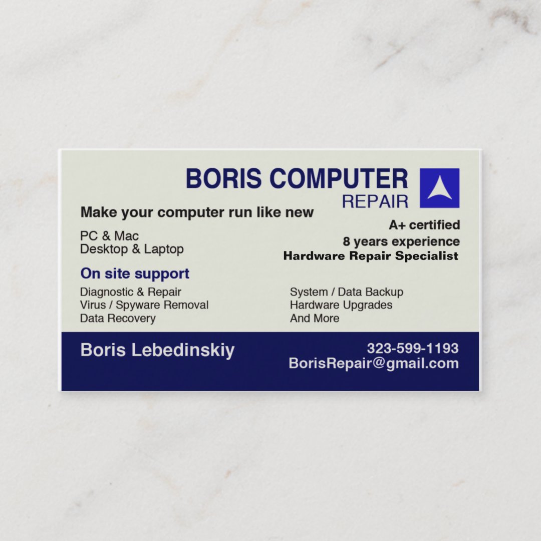 Computer Repair Business card | Zazzle