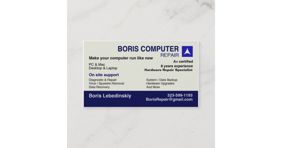Computer Repair Business card | Zazzle