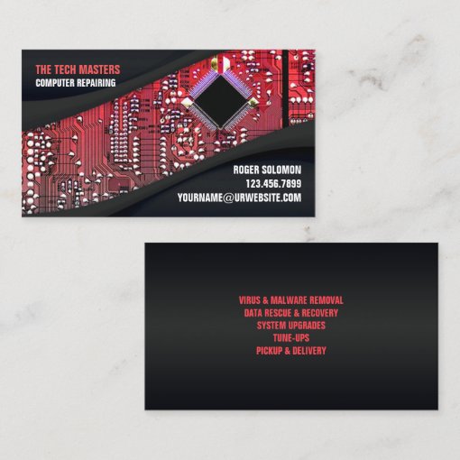 Computer Repair Business Card | Zazzle