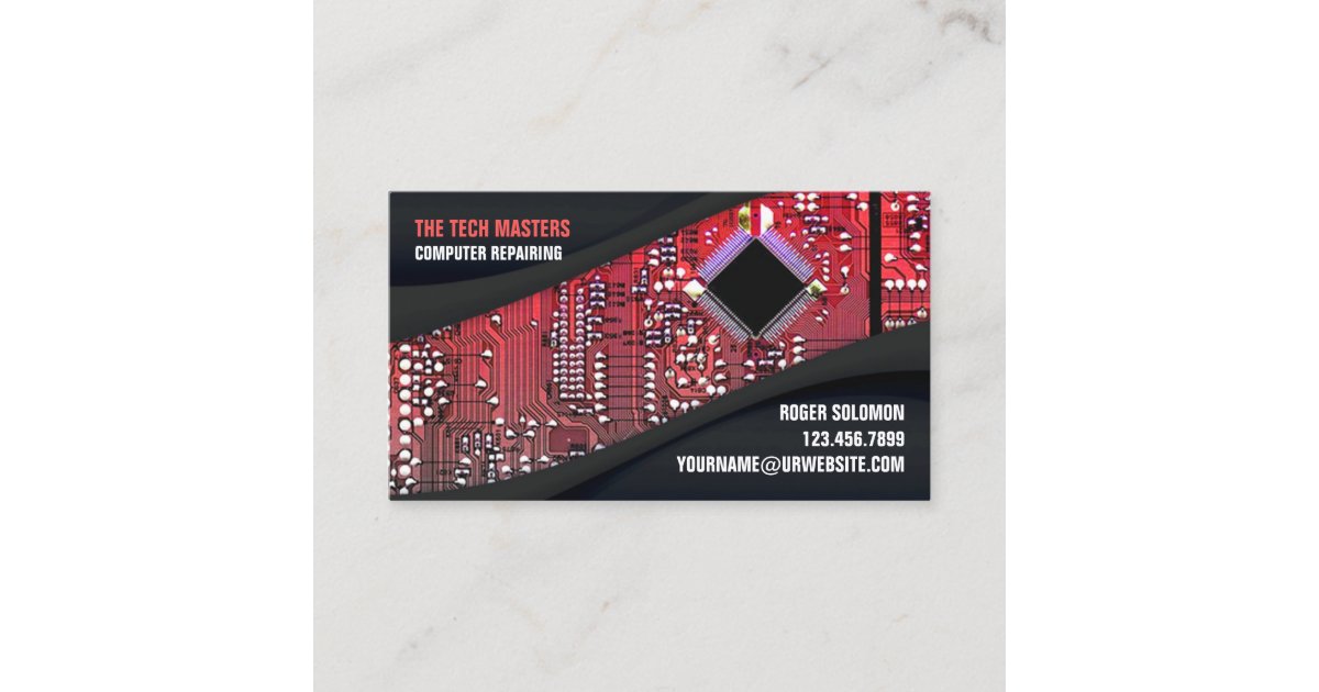 Computer Repair Business Card | Zazzle