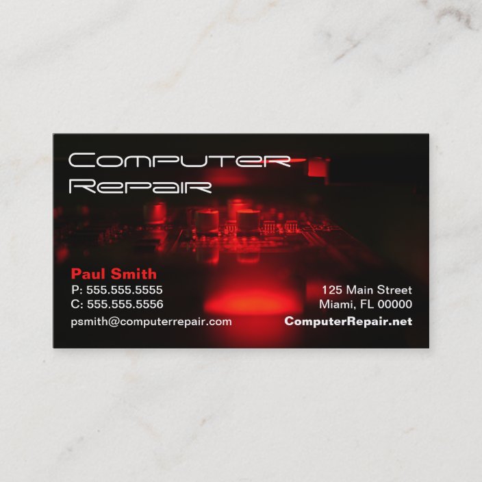 Computer Repair Business Card | Zazzle.com