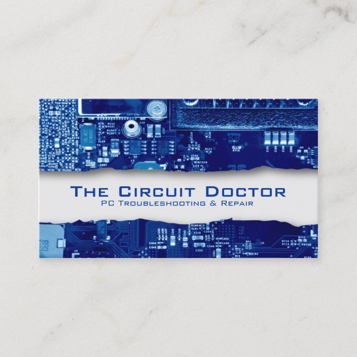 Computer Repair Business Card Electronic Circuits | Zazzle.com