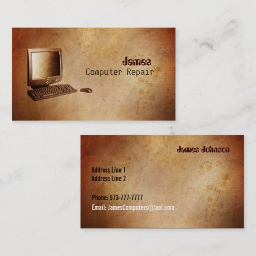 Computer Repair Business Cards | Zazzle