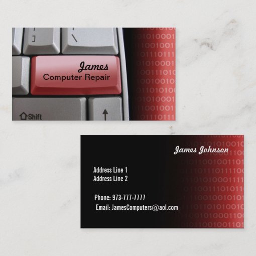 Computer Repair Business Cards | Zazzle