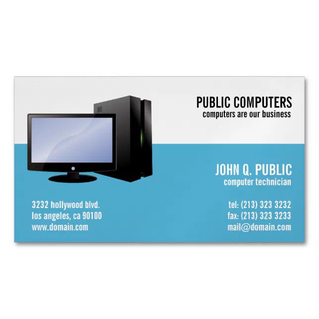 Computer Repair Magnetic Business Cards | Zazzle