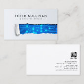 Computer Repair Ripped Paper Electronic Circuits Business Card | Zazzle