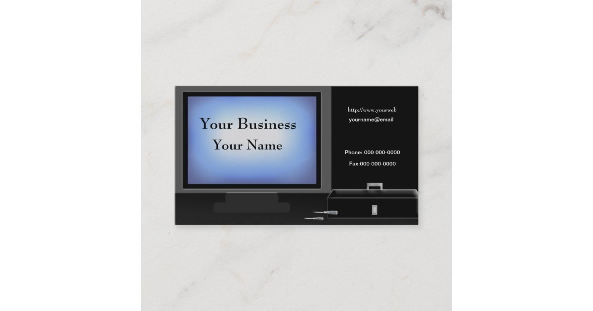 Computer Repair Service Business Card | Zazzle