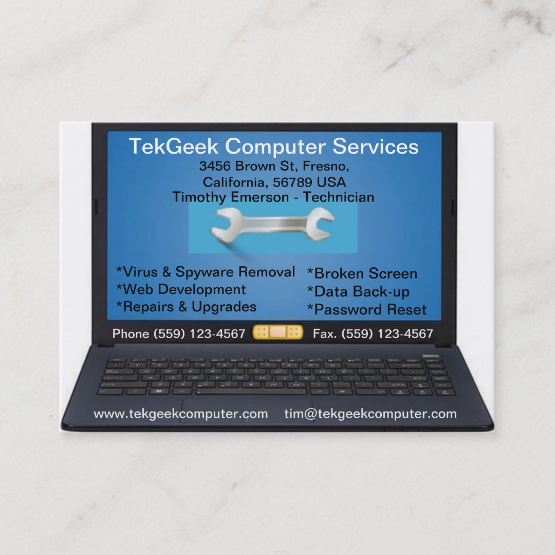 Computer Repair & Services Business Card | Zazzle