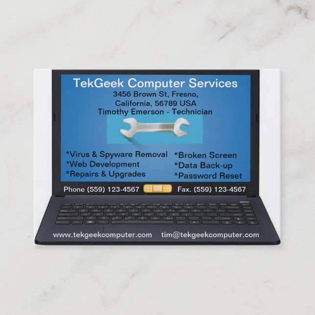 Computer Repair & Services Business Card | Zazzle