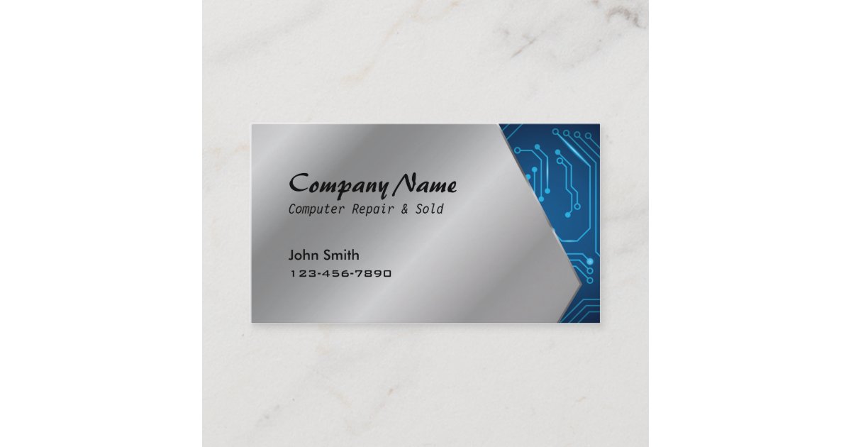 Computer Repair sold circuit board business cards | Zazzle