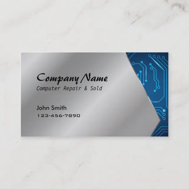 Computer Repair sold circuit board business cards | Zazzle