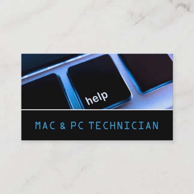 Computer Repair Technician Mac Laptop Service Business Card | Zazzle