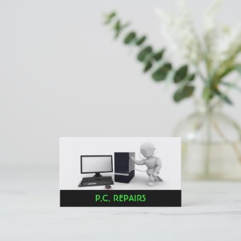 Computer Repairs Business Card | Zazzle