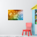 Computer Science as a Abstract Background Art Poster | Zazzle
