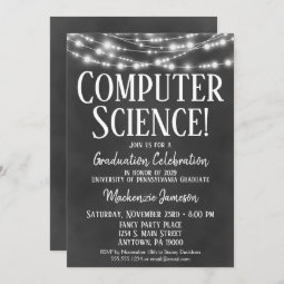 Computer Science Graduation Party Invitation | Zazzle