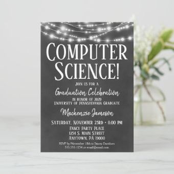 Computer Science Graduation Party Invitation | Zazzle