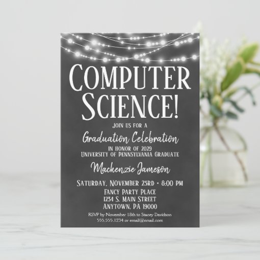 Computer Science Graduation Party Invitation | Zazzle
