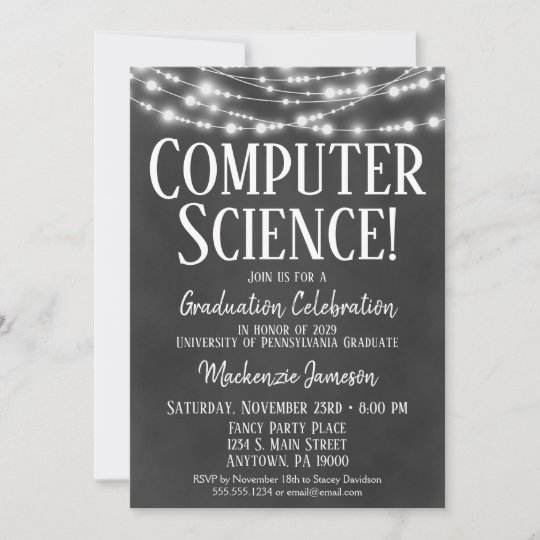 Computer Science Graduation Party Invitation | Zazzle.com