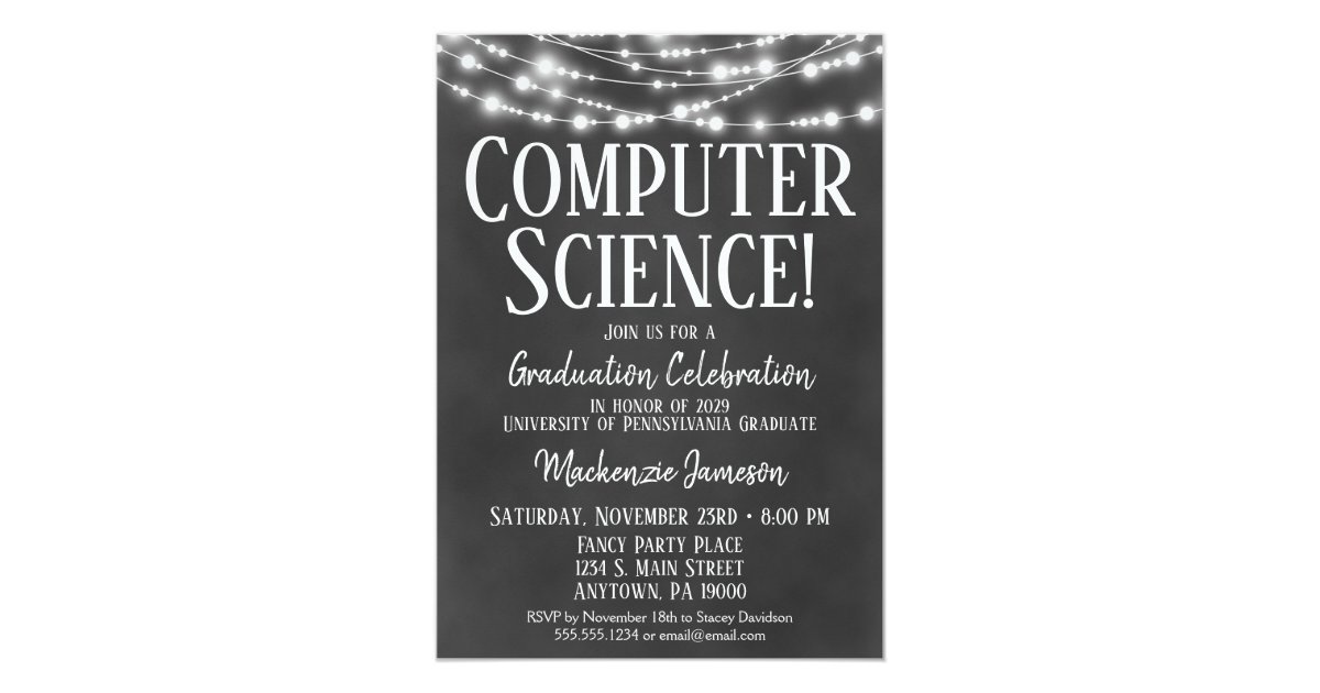 Computer Science Graduation Party Invitation | Zazzle.com