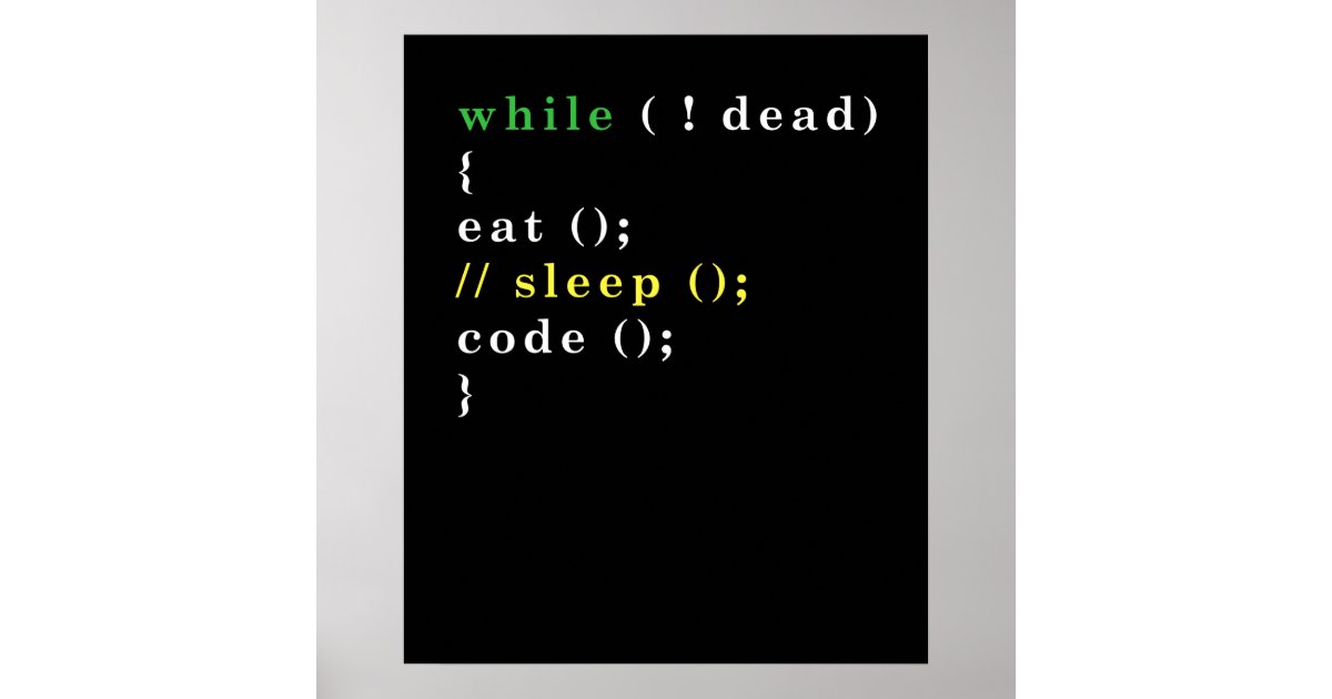 Computer Science Python Programmer Eat Code Sleep Poster | Zazzle