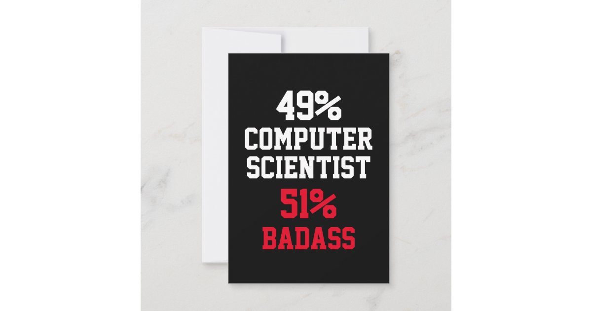 Computer Scientist Badass Card | Zazzle