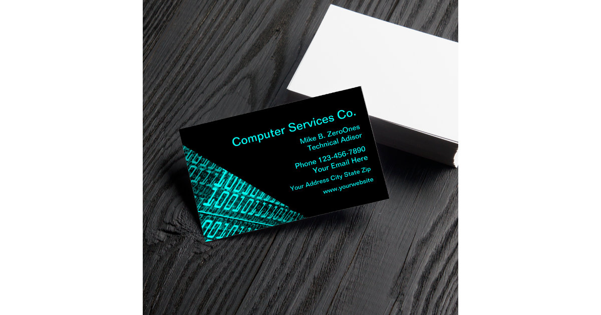 Computer Services Business Card | Zazzle