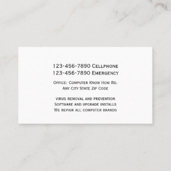 Computer Services Business Card | Zazzle