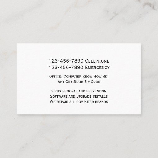 Computer Services Business Card | Zazzle