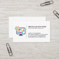 Computer Tech Icon Business Card | Zazzle