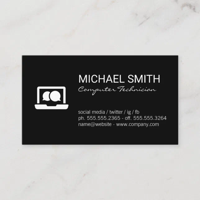 Computer Technician Business Card | Zazzle