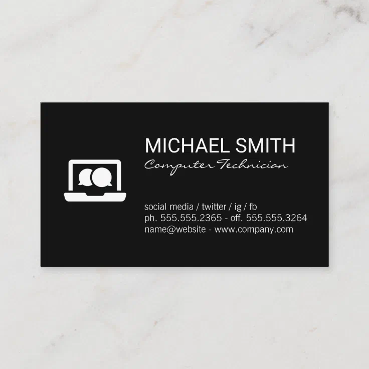 Computer Technician Business Card | Zazzle