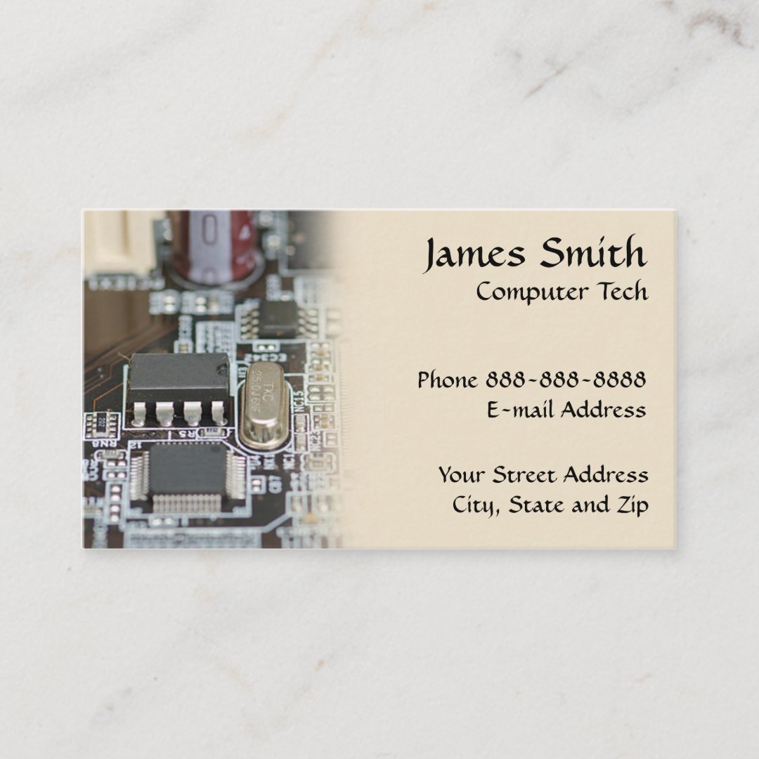 Computer Technician Programmer Business Card | Zazzle