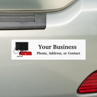 Computer Technician Repair Service Bumper Sticker | Zazzle