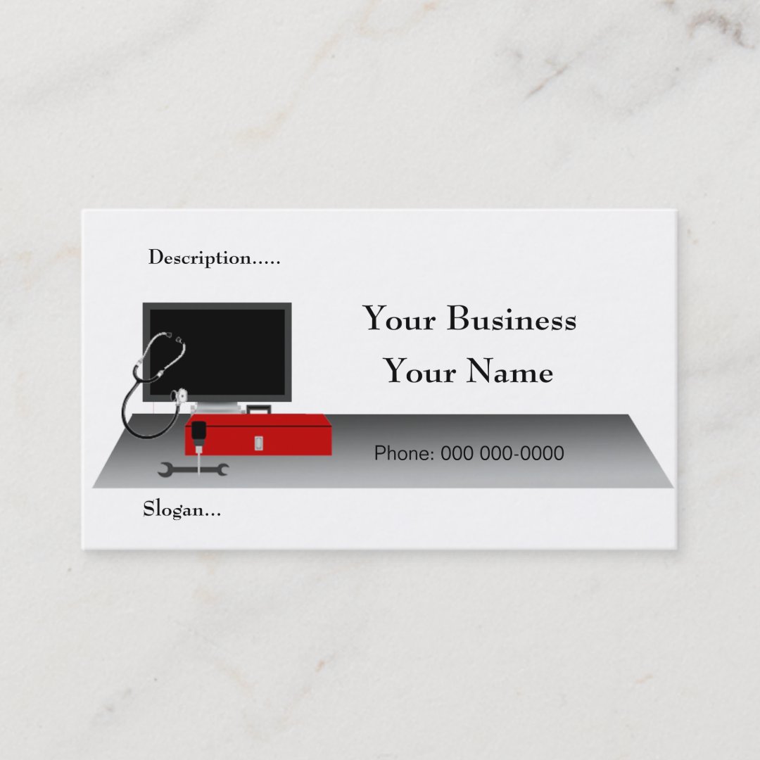 Computer Technician Service Business Crad Business Card | Zazzle