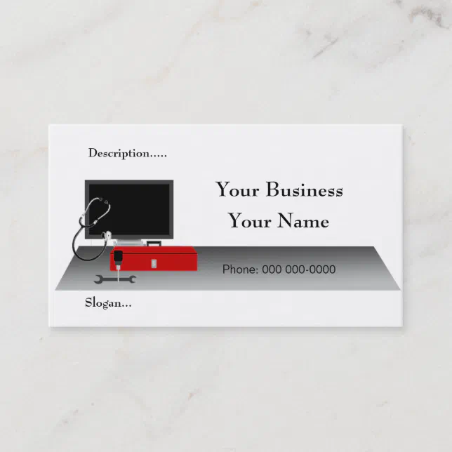 Computer Technician Service Business Crad Business Card | Zazzle