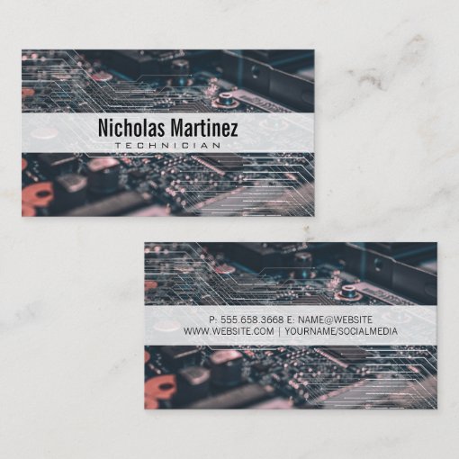 Computer Technology | Circuit Board Business Card | Zazzle