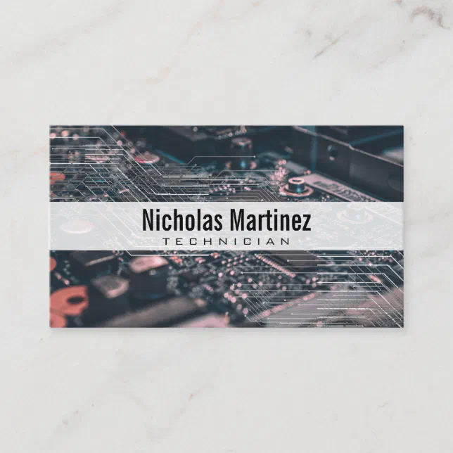 Computer Technology | Circuit Board Business Card | Zazzle