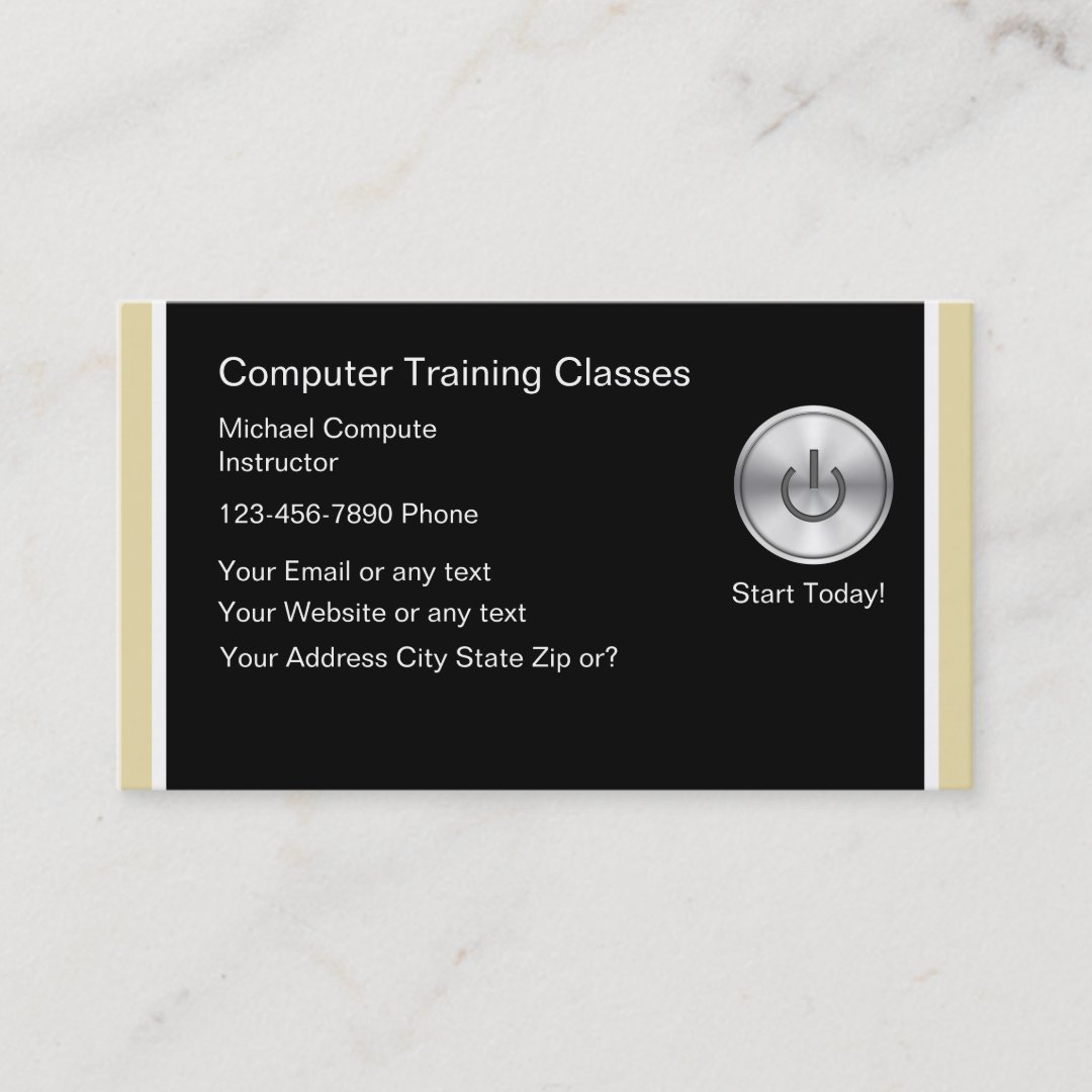 Computer Training Business Cards | Zazzle