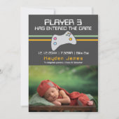 Computer Video Game Player Has Entered New Baby Invitation | Zazzle