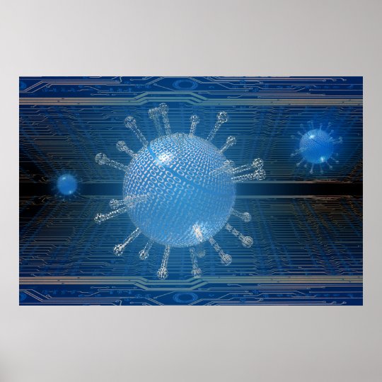 Computer virus poster | Zazzle.com