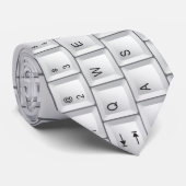 Computer White Keyboard Tie | Zazzle