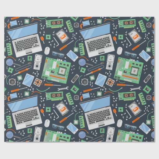 Computer Wrapping Paper | Zazzle