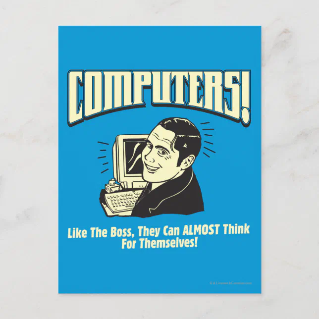Computers: Like the Boss Postcard | Zazzle